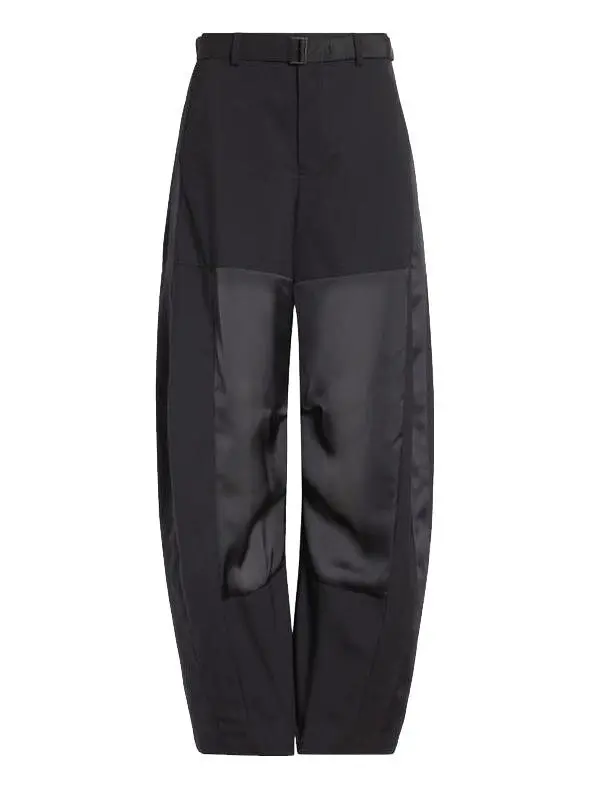 Sacai Belted Barrel Leg Pants - Black