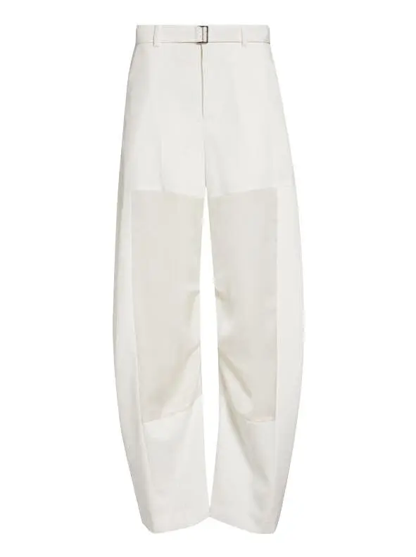 Sacai Belted Barrel Leg Pants - Off White