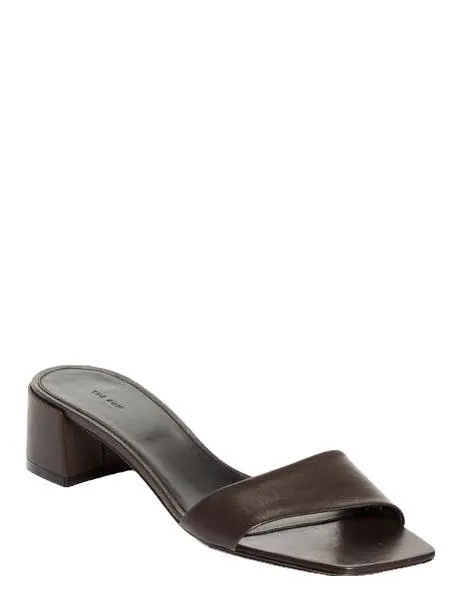 THE ROW Block Heel Sandal - Lacquer Brown