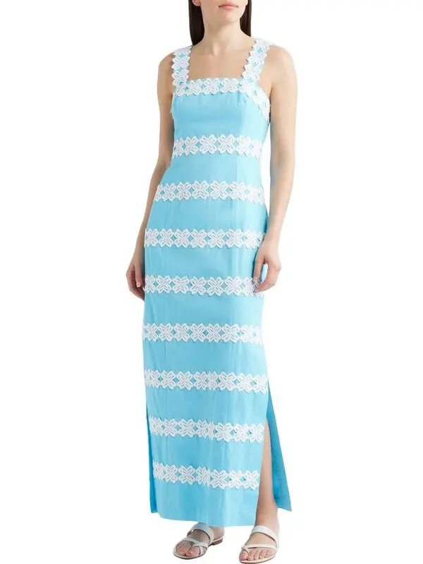 Lilly Pulitzer® Davis Linen Maxi Dress - Capri Blue
