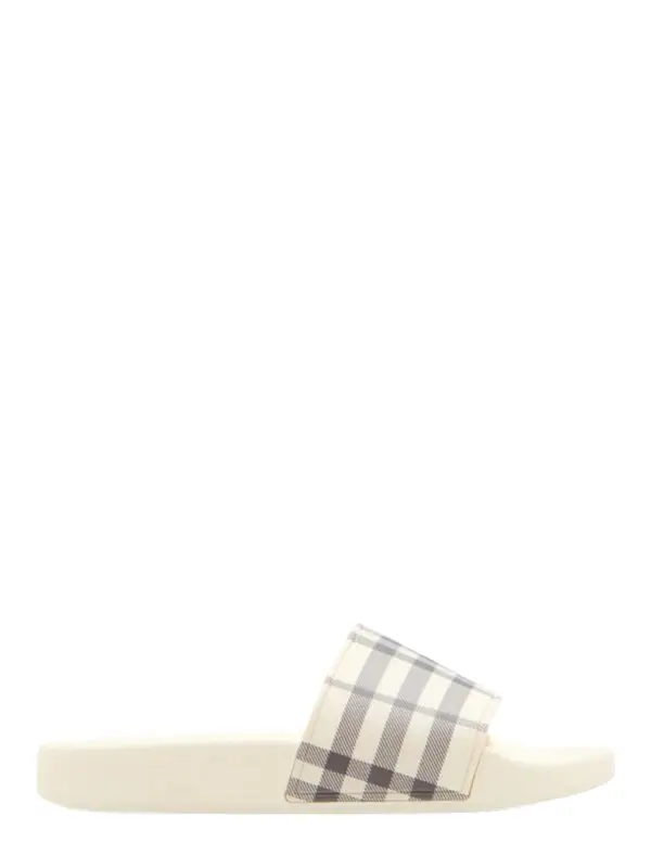 Burberry Furley Check Sandal - Light Beige