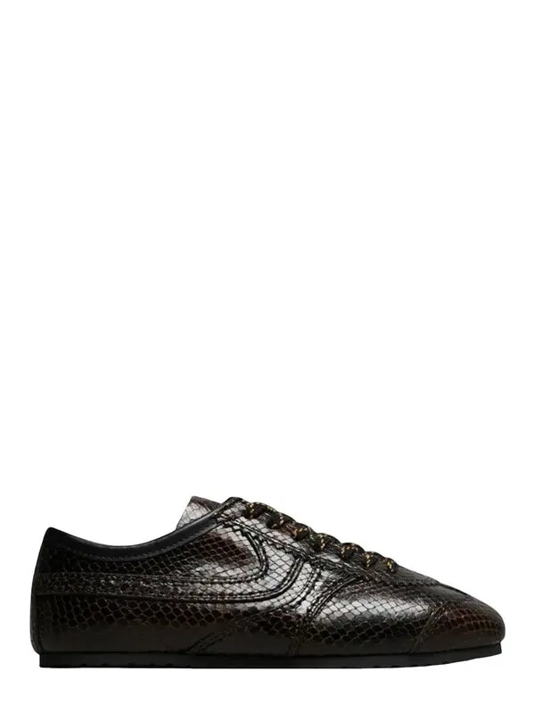 Dries Van Noten Capsule Snake Embossed Sneakers - Dark Brown