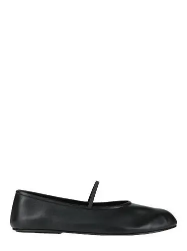 THE ROW Leather Ballet Flats - Black