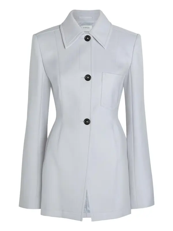 Sportmax Fitted Cotton-blend Jacket - Grey