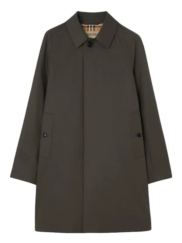 Burberry Mid-length Tropical Gabardine Camden Car Coat - Grey Grey