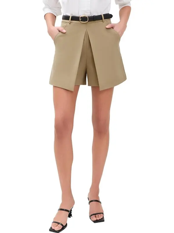 SELF-PORTRAIT Twill Skort - Beige