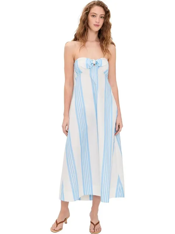 Posse Rosie Strapless Midi Dress - Nautical Stripe