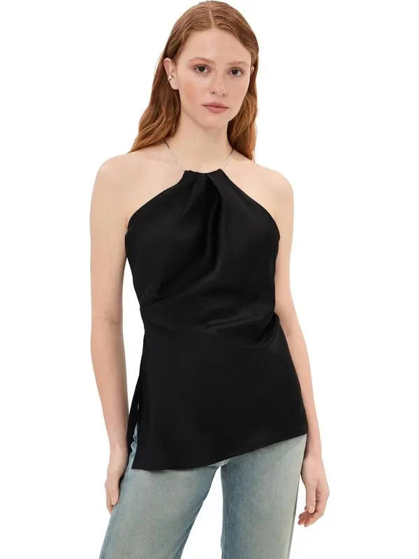 Victoria Beckham Chain Detail Cami Top - Black