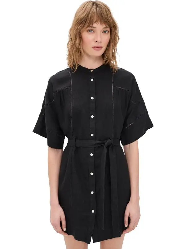 Faherty Brand Luna Mini Dress - Black
