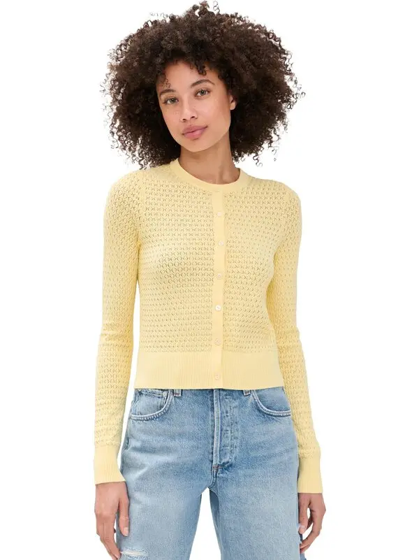 Joe's Jeans Pointelle Dani Cardigan - Sunshine