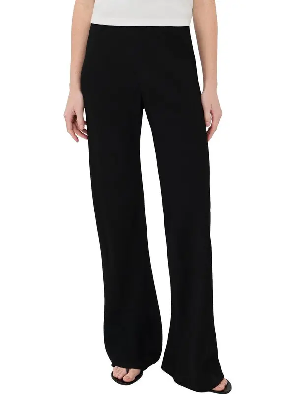Wardrobe.NYC Crepe Bias Cut Pants - Black