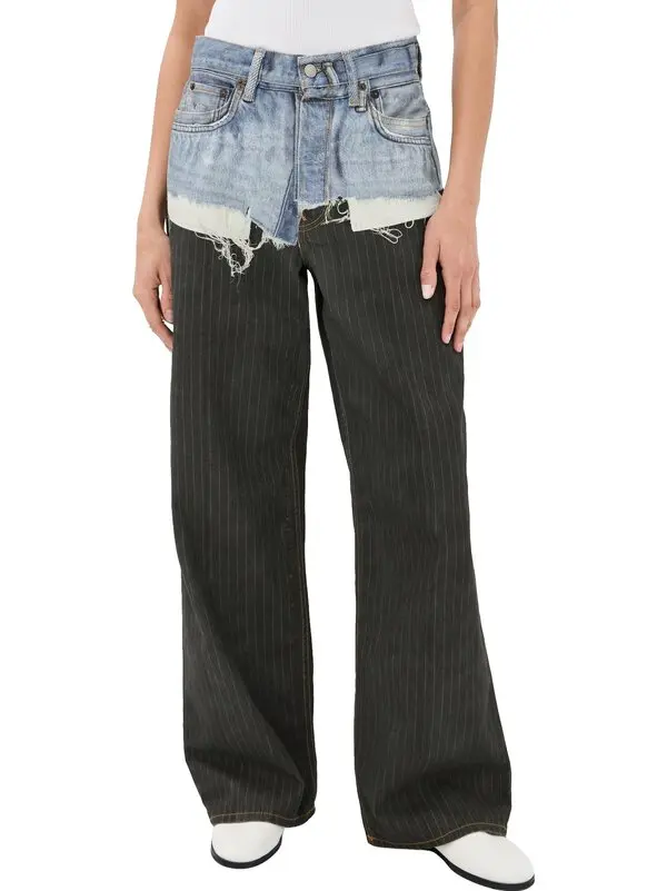 Acne Studios 1981 Pinstripe Trousers - Blue/black