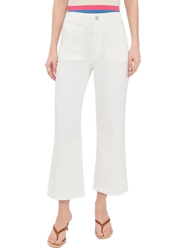 PISTOLA Zooey Patch Pocket Utility Pants - Le Blanc