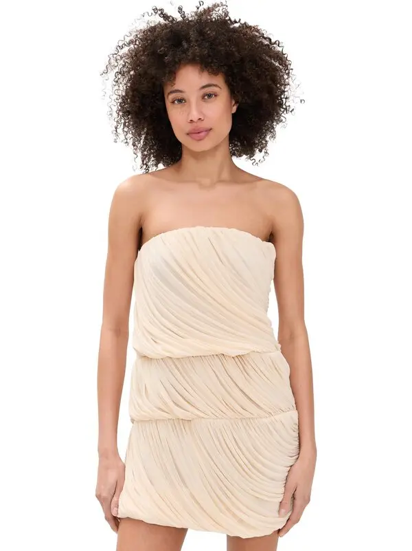 Ronny Kobo Alory Strapless Mini Dress - Ivory