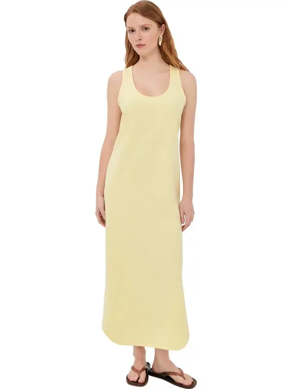 Wardrobe.NYC Matte Tank Dress - Lemon