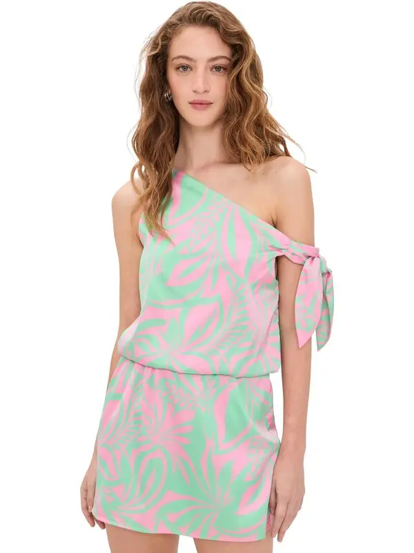 SEVEN WONDERS Mirra Shoulder Mini Dress - Emery Pink/mint
