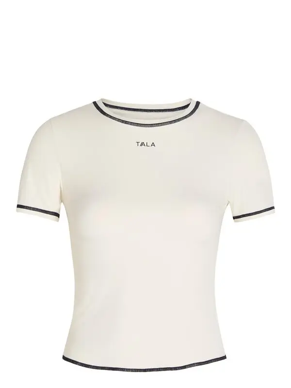 TALA Active Logo Stretch-jersey T-shirt - Ivory