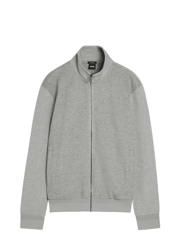 BOSS Melange Cotton-blend Sweatshirt - Light Grey