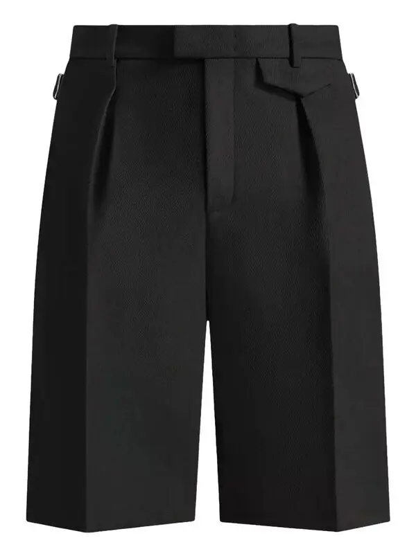 Manière De Voir Auguste Tailored Twill Bermuda Shorts - Black