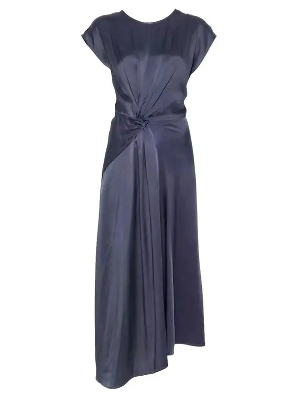 Victoria Beckham Twisted Midi Dress - Blue