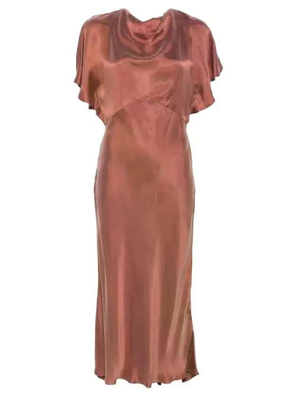 BOSS Short-sleeved Midi Dress - Brown