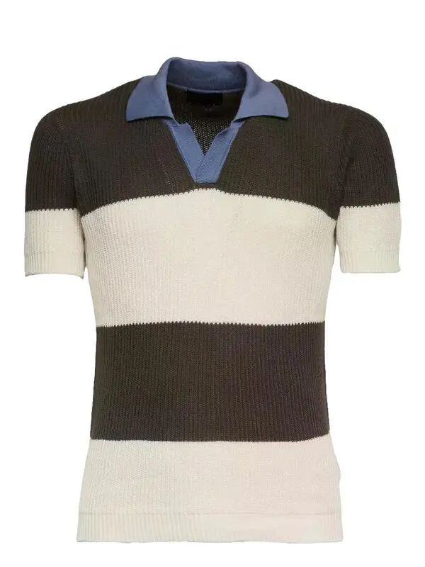 DONDUP Striped Short-sleeve T-shirt - Brown