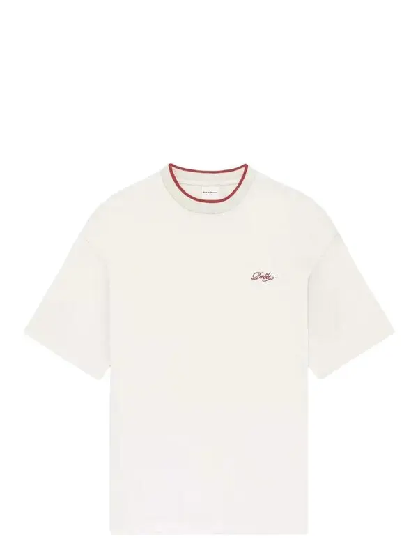 Drole De Monsieur Piped Droit T-shirt - Neutrals