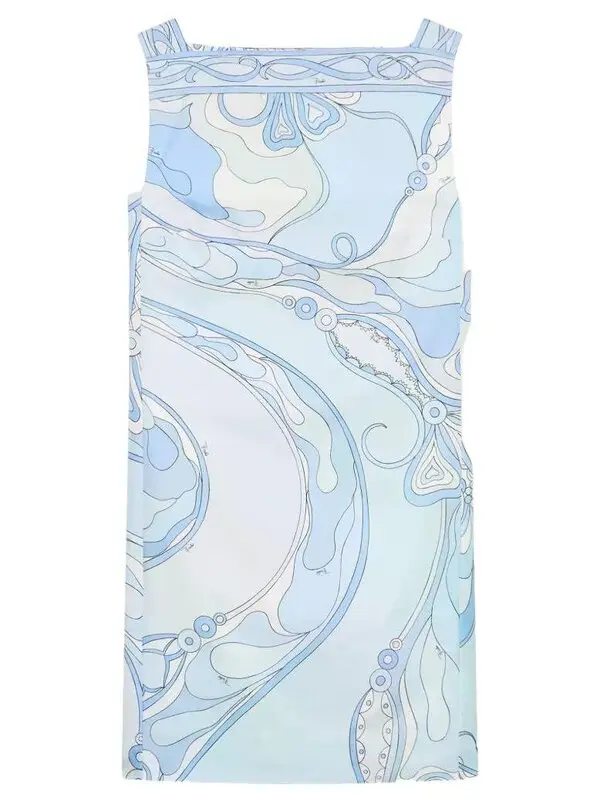 Emilio Pucci Orchidee-print Silk Dress - Blue