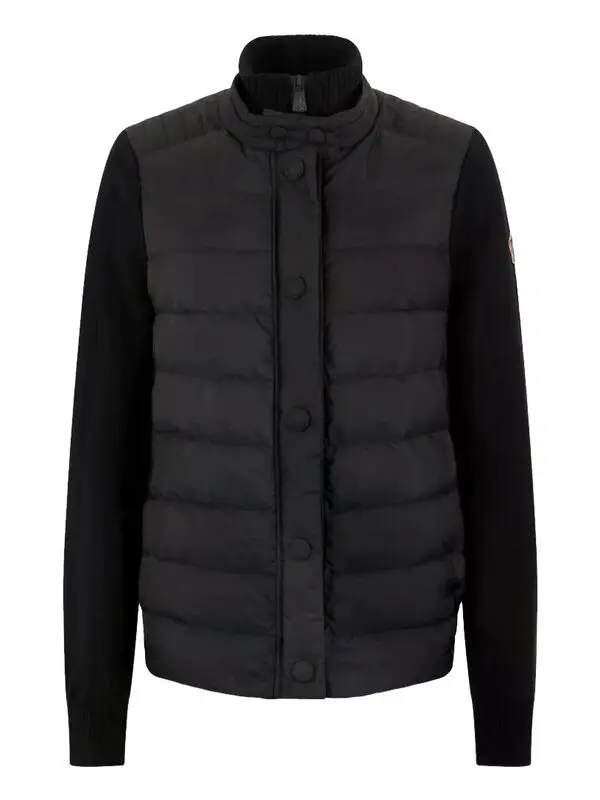 Moncler Quilted Panelled Top - Black