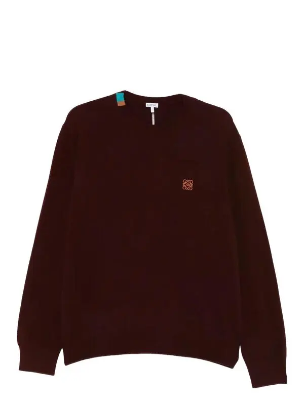 Loewe Logo Crewneck Sweater - Red
