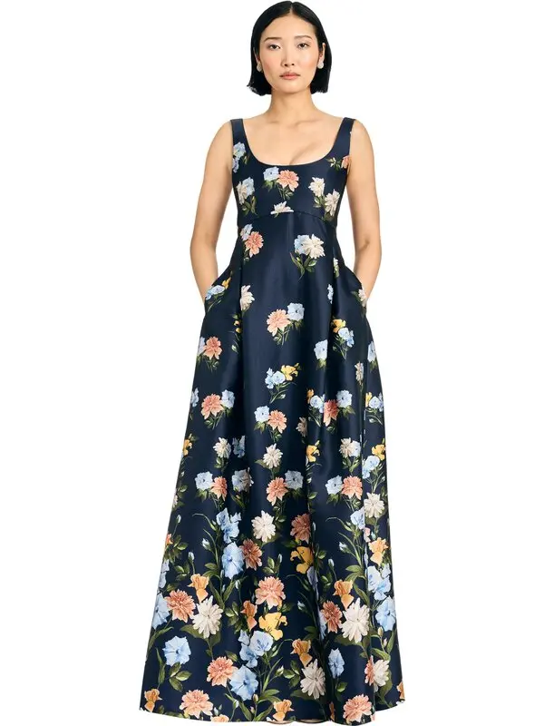 Sachin & Babi Aurora Gown - Wildflower Kaleidoscope
