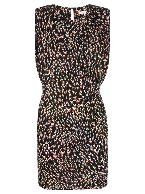 Patrizia Pepe Animal Print Dress - Black