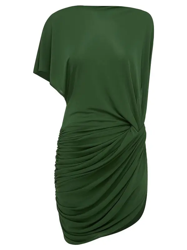 Alex Perry Twist Dry Jersey Mini Dress - Green