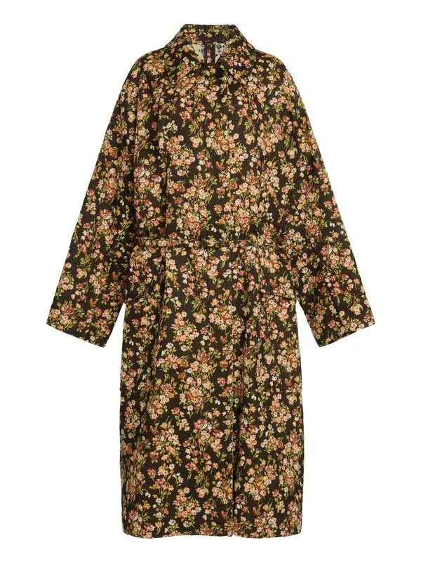 Dries Van Noten Oversized Cotton-blend Car Coat - Brown