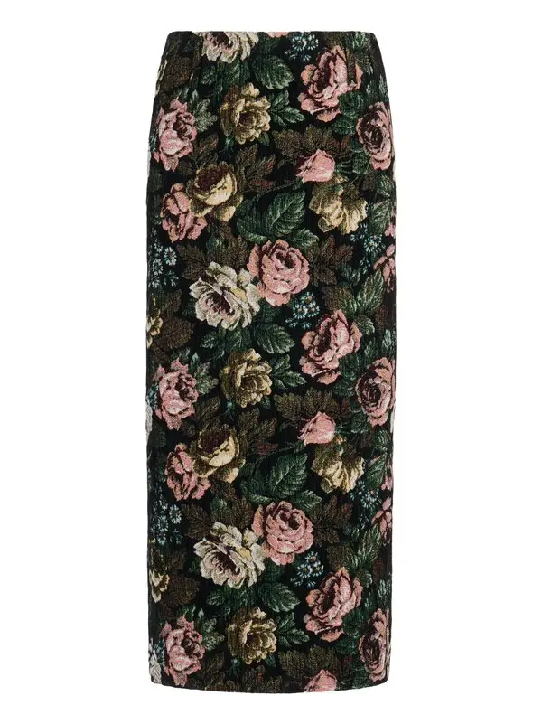 Dries Van Noten Clean-cut Midi Skirt - Black