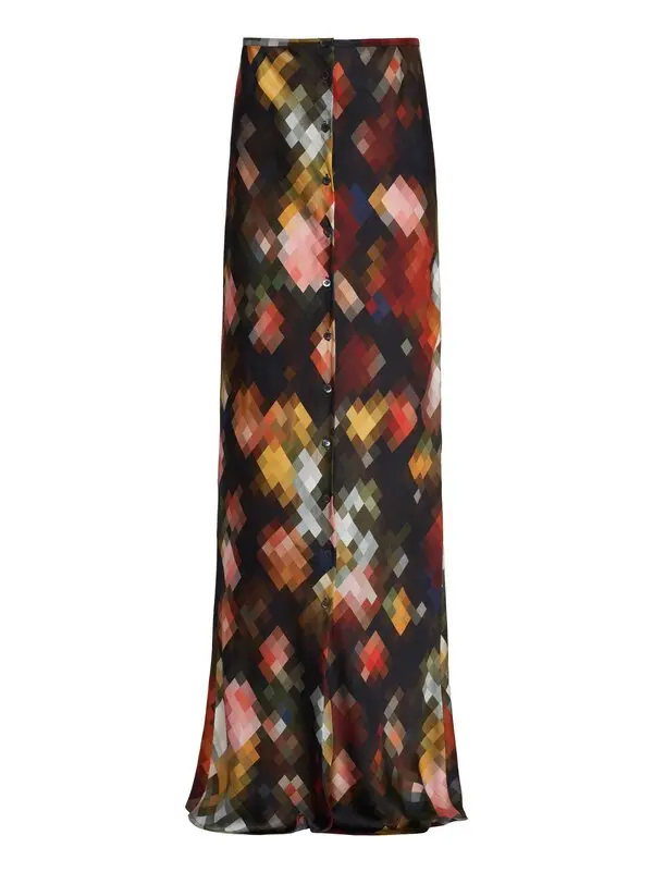 Dries Van Noten Maxi Skirt With Slit - Black