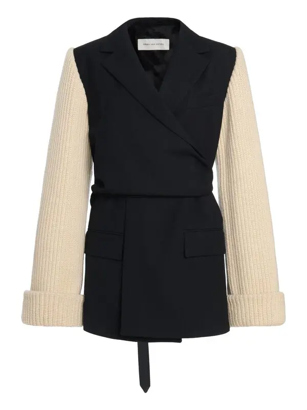 Dries Van Noten Draped Blazer - Black