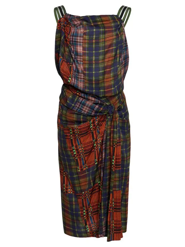 Dries Van Noten Daralyn Draped Midi Dress - Orange