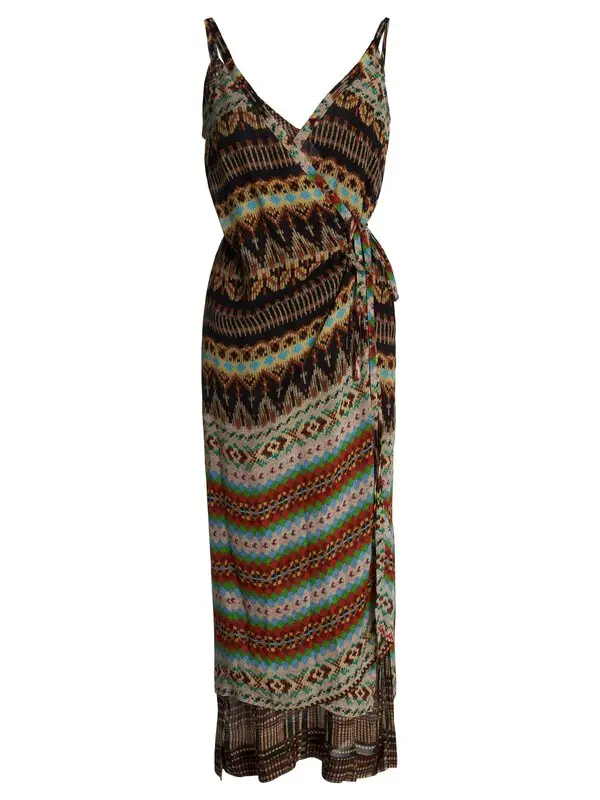 Dries Van Noten Deloria Draped Midi Dress - Multi