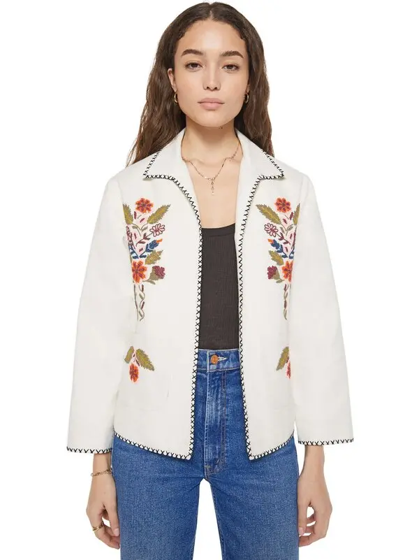 Alix Of Bohemia Francis Heirloom Flora Jacket - White