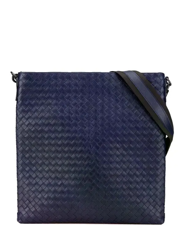 Bottega Veneta Nappa Intrecciato Crossbody Bag - Blue