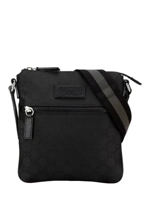Gucci Gg Nylon Web Crossbody Bag - Black