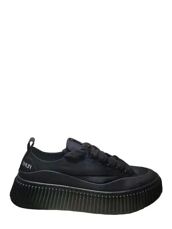 RHUN Panelled Platform Sneakers - Black