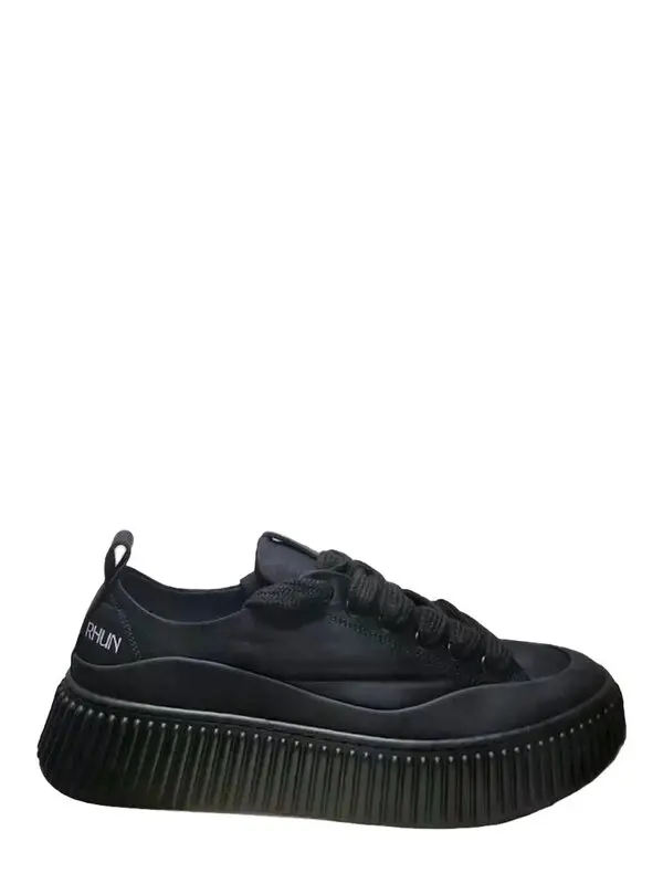 RHUN Panelled Platform Sneakers - Black