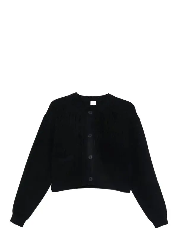 C.T.PLAGE Button Knit Cardigan - Black