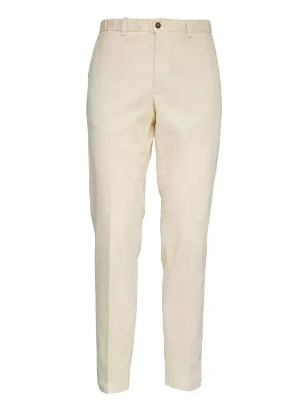 BRIGLIA 1949 Elasticated-waist Cotton Trousers - Neutrals