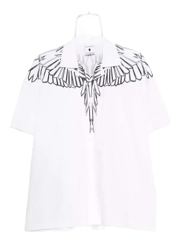 COUNTY OF MILAN Wing-print Shirt - White