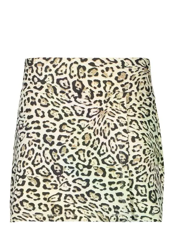 Goldbergh Pleated Animal Skirt - Neutrals