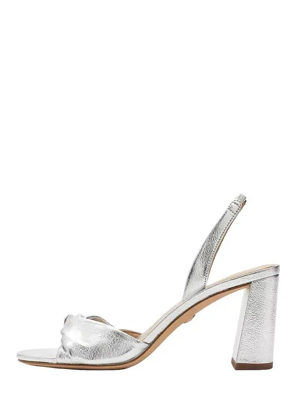 Veronica Beard Tullia Knotted Sandals - Silver