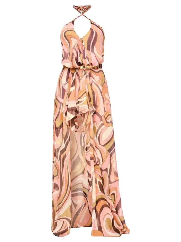 Alexis Gisela Halterneck Dress - Pink